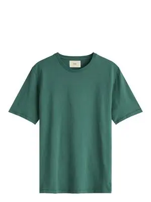 Folk Contrast Sleeve T-shirt - Pthalo Green