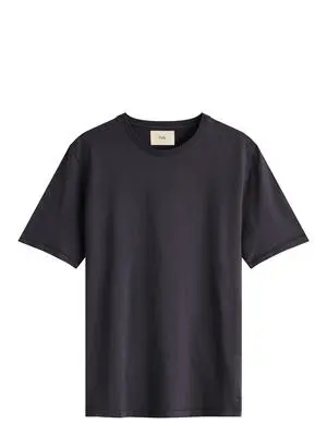 Folk Contrast Sleeve T-shirt - Soft Black