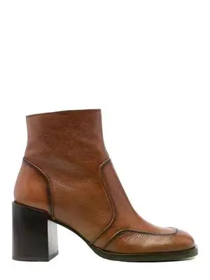 Chie Mihara 75mm Leather Ankle Boots - Brown