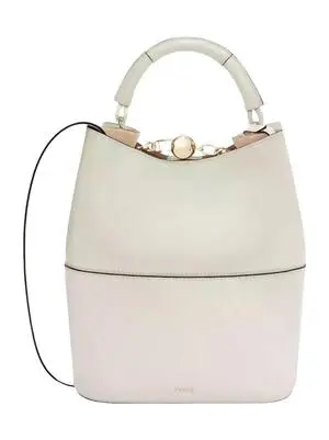 Furla Sfera Logo-buckle Bucket Bag - White