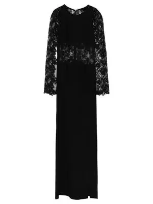 Ermanno Scervino Lace Paneled Maxi Dress - Black