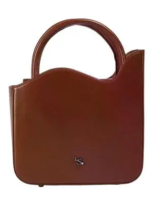 LE SILLA Ivy Wave-top Handle Bag - Brown