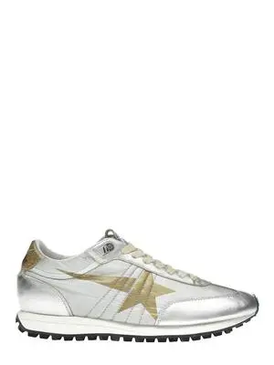 GOLDEN GOOSE Marathon Star Sneakers - Silver/gold