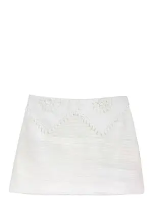 RXQUETTE Lace-trimmed Mini Skirt - White