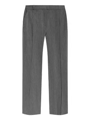 SAMSOE SAMSOE Pinstripe Pleated Trousers - Grey