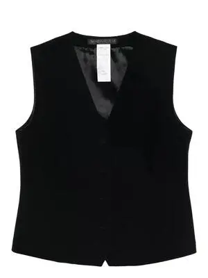 Marina Rinaldi Button-fastening Sleeveless Vest - Black