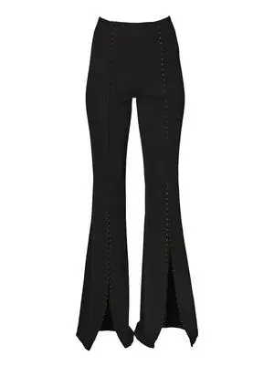 MURMUR Hook-and-eye Fastening Trousers - Black