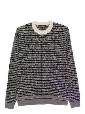 EMPORIO ARMANI Logo Print Wool Sweater
