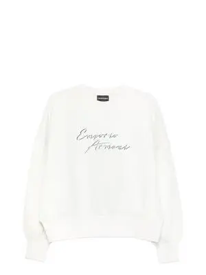 Emporio Armani Logo-detail Sweatshirt - Neutrals
