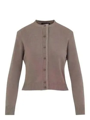 Fabiana Filippi Ribbed Button Cardigan - Neutrals