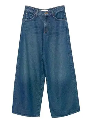MOTHER Rigatoni Sneak Wide-leg Jeans - Blue