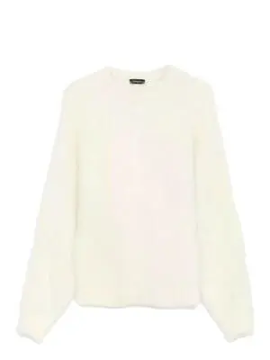 MUGLER Balloon-sleeve Sweater - White