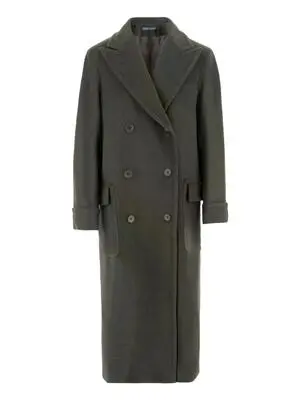 Ralph Lauren Peaked-lapel Double-breasted Coat - Grey