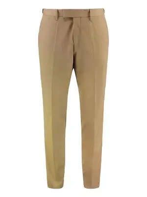 BOSS Flat-front Trousers - Brown