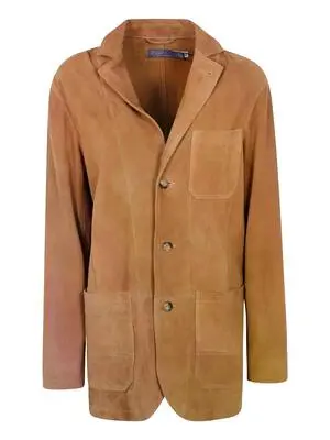 Ralph Lauren Suede Three-button Jacket - Brown