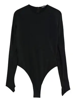 MUGLER Long-sleeve Bodysuit - Black