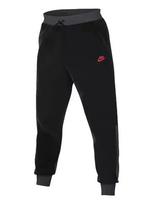 Nike Tech Fleece /dark Smoke Grey/light Crimson Track Trousers - Black