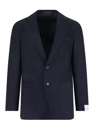 Caruso Single-breasted Blazer - Blue
