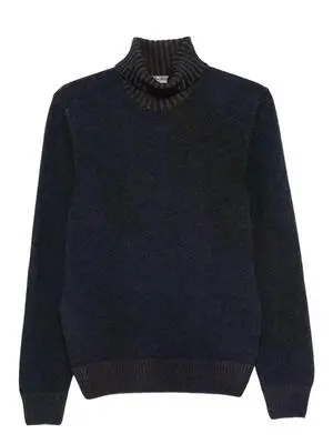 VENGERA Turtleneck Wool-cashmere Blend Sweater - Blue
