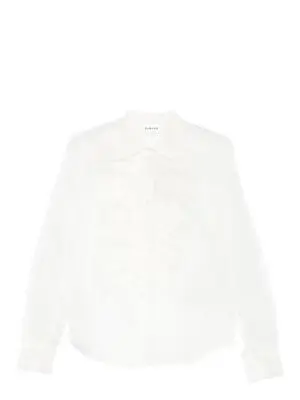 P.a.r.o.s.h Ruffled Silk Shirt - White
