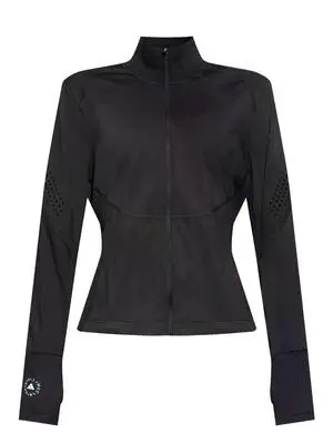 Adidas By Stella McCartney Laser-cut Zip-up Jacket - Black
