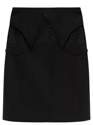 Vetements Lace Insert Slip Mini Dress - Black