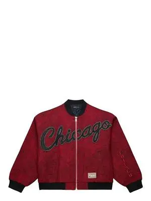 Mitchell & Ness Chicago Bulls X Purple Brand Full-zip Bomber Jacket - Red