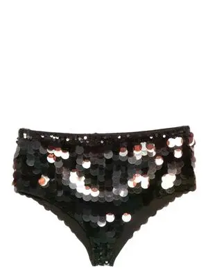 P.a.r.o.s.h Sequin-embellished Shorts - Brown