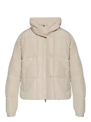 Emporio Armani Quilted Hooded Puffer Jacket - Neutrals