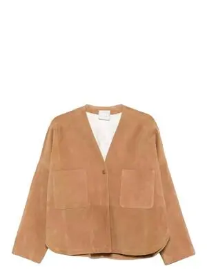 FORTE_FORTE Suede Jacket Neutrals