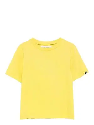 EXTREME CASHMERE X Crew-neck Short-sleeve Top - Yellow