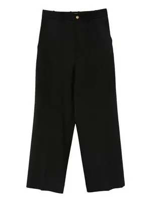 P.a.r.o.s.h Buttoned Pocket-embellished Trousers - Black