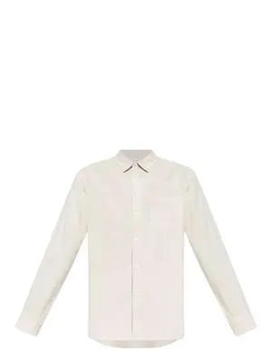 SAMSOE SAMSOE Textured Chest-pocket Shirt - Neutrals
