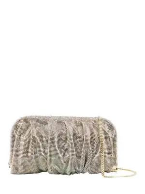 Benedetta Bruzziches Embellished Gathered Clutch - White
