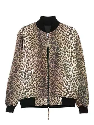 P.a.r.o.s.h Leopard-print Bomber Jacket - Brown