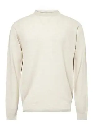 John Smedley John Smedley Round-Neck Merino-Wool Knit Jumper Grey Fleece