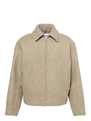 JIL SANDER Oversized Wool Blouson Jacket - Pine
