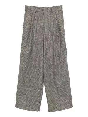 P.a.r.o.s.h Houndstooth Wide-leg Trousers - Grey
