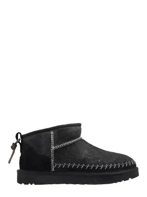 UGG Braided-detail Leather Boots - Black