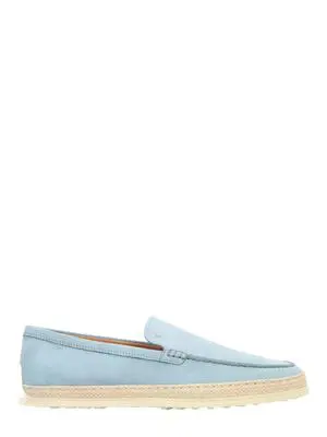 TOD'S Suede Leather Loafers - Blue