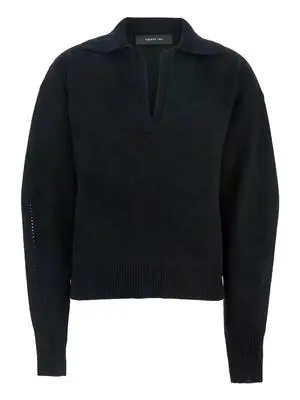 Federica Tosi Long-sleeved Polo-neck Sweater - Black