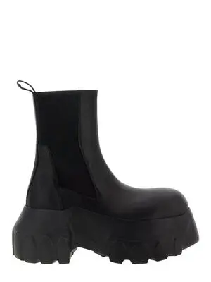 Rick Owens 100mm Beatle Mega Tractor Boots - Black