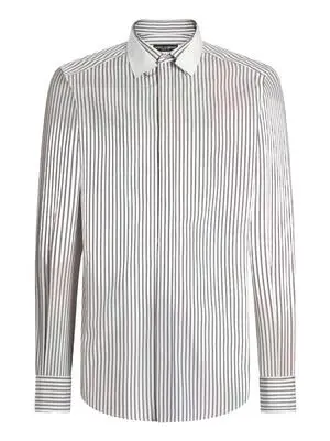 Dolce & Gabbana Striped Longsleeved Shirt - White