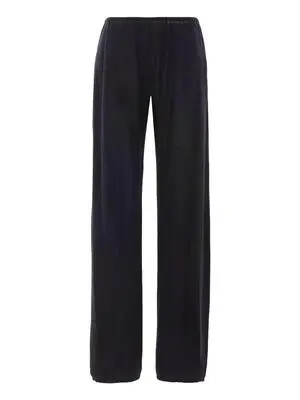 Co Elasticated-waistband Cashmere Trousers - Black