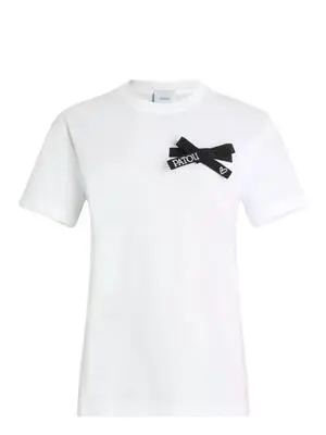 Patou Bow-embellished T-shirt - White