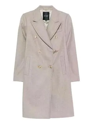 FAY Double-breasted Clasp Coat - Neutrals