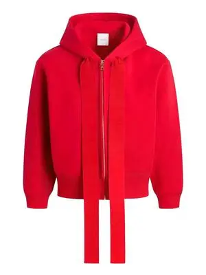 Patou Long-sleeve Zip-up Hoodie - Red