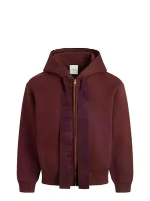 PATOU Logo-embroidered Zip-up Hoodie - Red