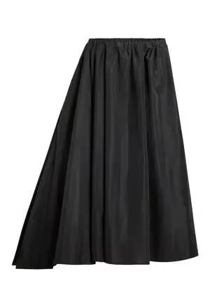 Patou Asymmetric Midi Skirt - Black