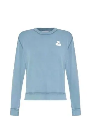 MARANT ETOILE Logo-embroidered Cotton Sweatshirt - Blue